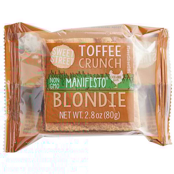 Sweet Street Desserts Frozen Toffee Crunch Blondie Brownie 3.6 oz. - 48 ...