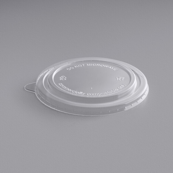 EcoChoice 16-32 oz. Round Compostable PLA Take-Out Lid - 50/Pack
