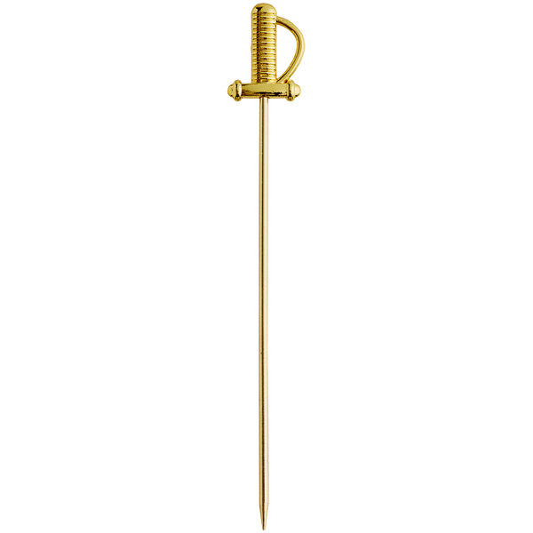 Barfly® M37065gd 4 58 Gold Cocktail Pick With Sword Top 12pack