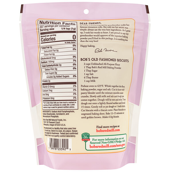 Bob's Red Mill Gluten-Free Double-Acting Baking Powder 14 oz.