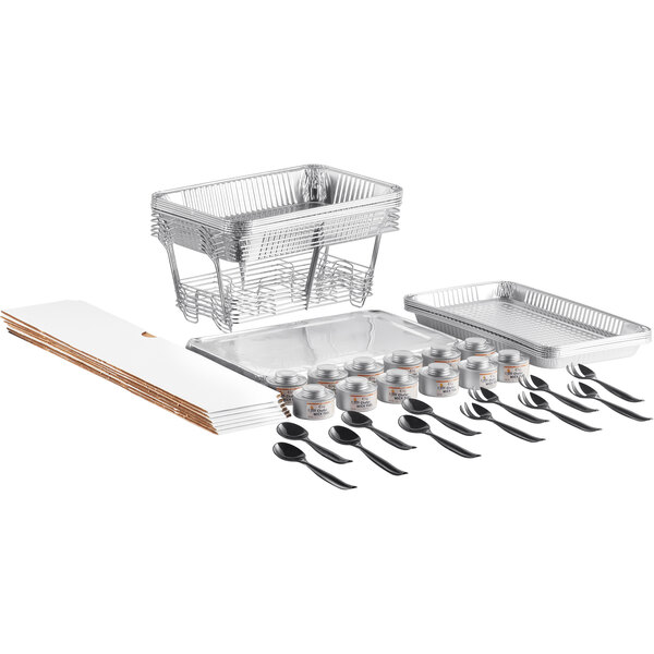 Choice 54 Piece Full Size Disposable Serving / Chafer Dish Kit with (6 ...