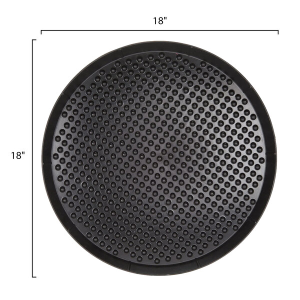 HS Inc. HS1034 18" Charcoal Polypropylene Pizza Pleezer Pizza Tray - 12 ...
