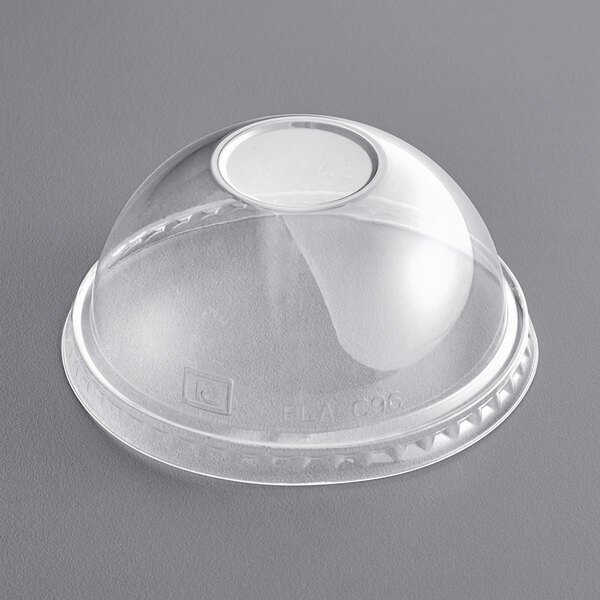 World Centric 9Q-24 oz. PLA Plastic Compostable Cold Cup Dome Lid With ...
