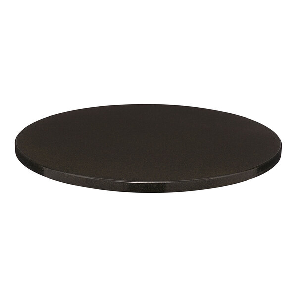 Perfect Tables 36" Indoor Round Smooth Black with Gold Sparkle Table Top