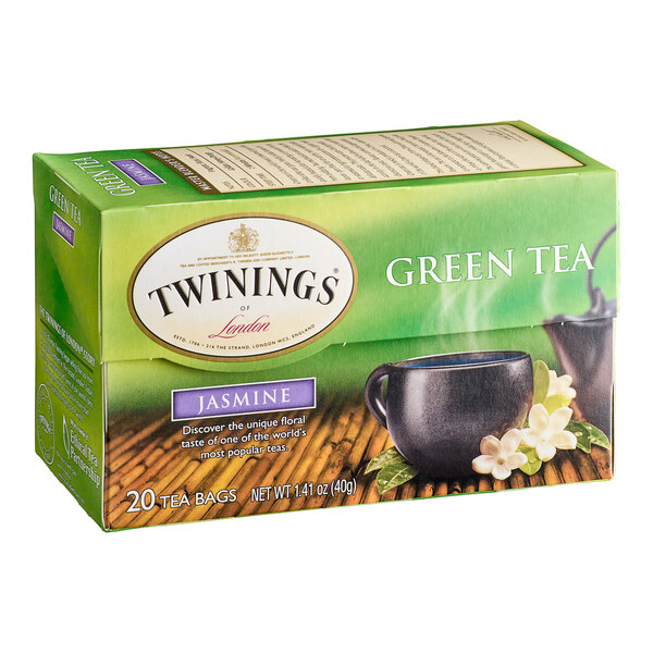 Twinings Green Tea with Jasmine Tea Bags - 20/Box