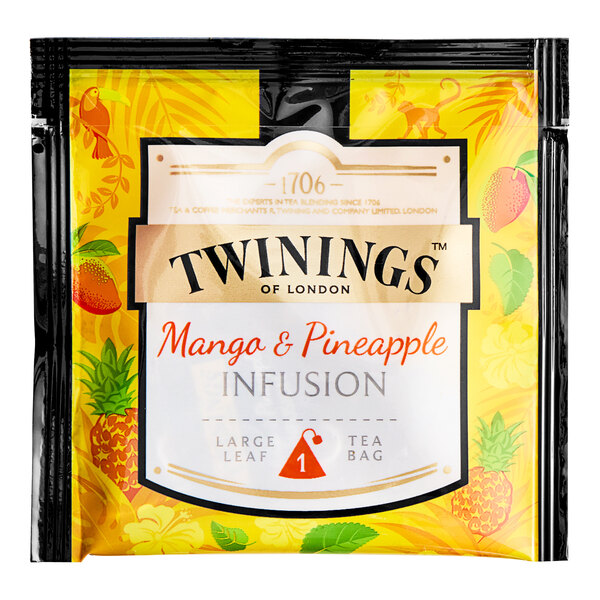 Twinings Mango & Pineapple Infusion Large Leaf Pyramid Tea Sachets ...