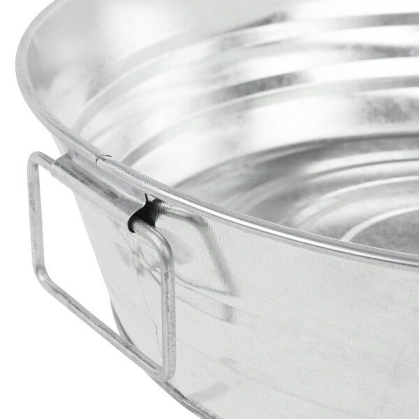 American Metalcraft MTUB12 11 5/8" x 3 1/4" Round Galvanized Metal Tub