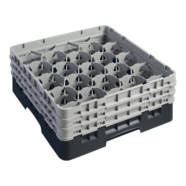 Cambro 20S638110 Camrack 6 7/8" High Customizable Black 20 Compartment ...