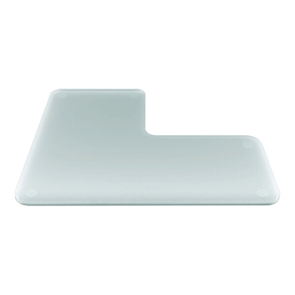 WMF by BauscherHepp Quadro 14" x 13" x 5/16" Satin Glass L-Shaped Plate