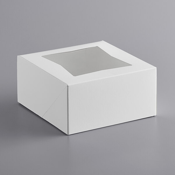 Baker's Lane White Cake / Bakery Box with Window (200/Bundle)