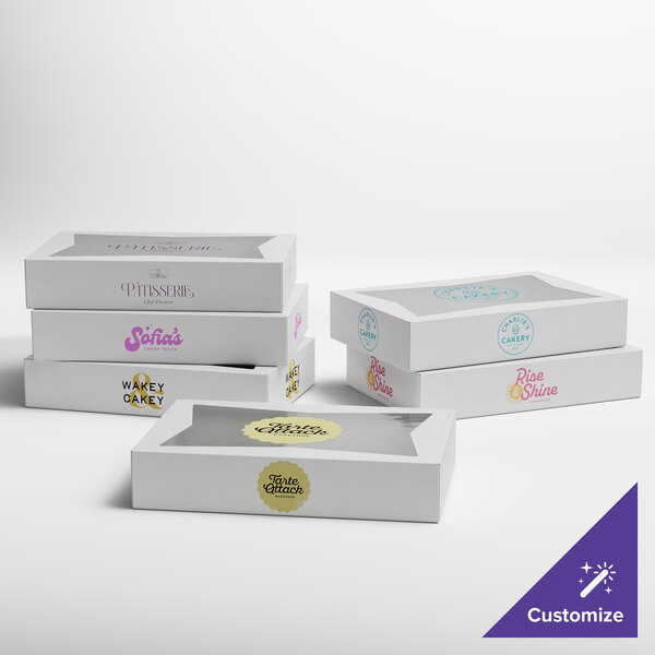 Baker's Lane 12" x 8" x 2 1/4" White Customizable Auto-Popup Window ...