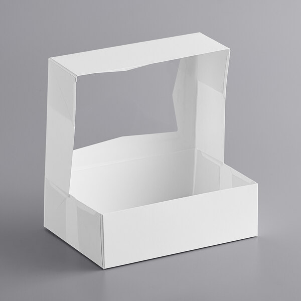 Baker's Lane 8" x 5 3/4" x 2 1/2" White Customizable Auto-Popup Window ...