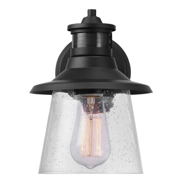 Globe Farmhouse Matte Black Motion-Activated Outdoor Wall Sconce with ... Globe Farmhouse Matte Black Motion-Activated Outdoor Wall Sconce with ...