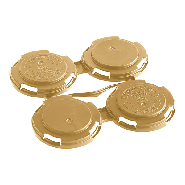 PakTech Gold Plastic 4-Pack Can Carrier - 788/Case