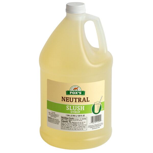 Fox's 1 Gallon Neutral Slush Syrup