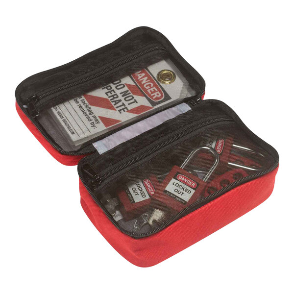 Ergodyne Arsenal 5876 7 1/2" x 4 1/2" x 3" Red Small Buddy Organizer 13223