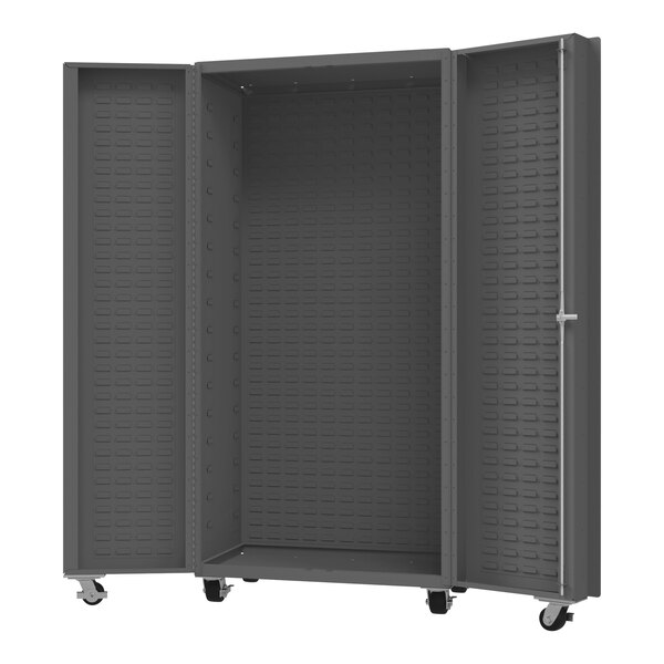 Durham Mfg 36" x 24" x 76" 14 Gauge Steel Mobile Storage Cabinet with ...