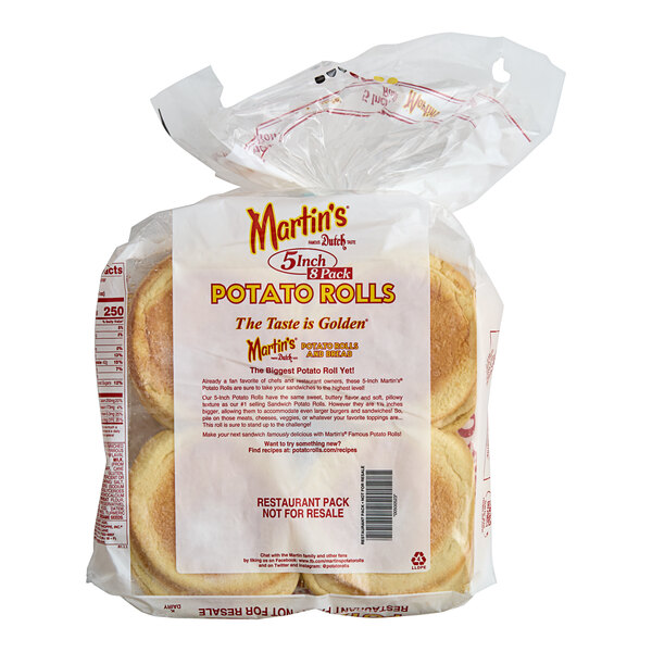 Martin's Famous Frozen 5" Sandwich Potato Rolls - 32/Case