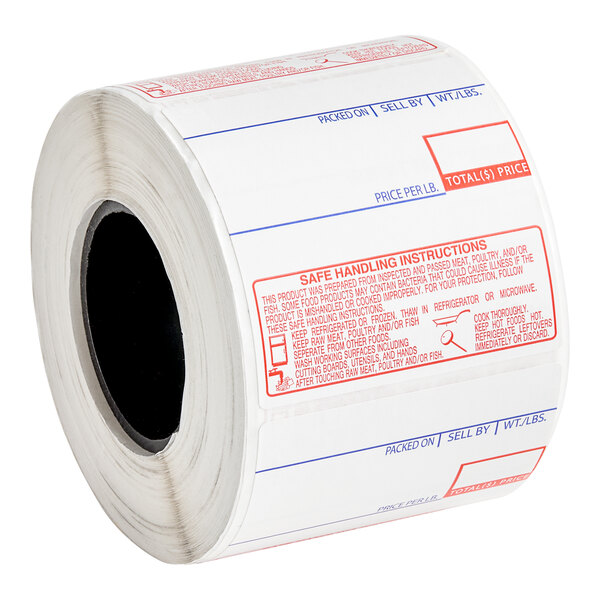 CAS LST-8070 58 mm x 100 mm White Pre-Printed Permanent Direct Thermal ...