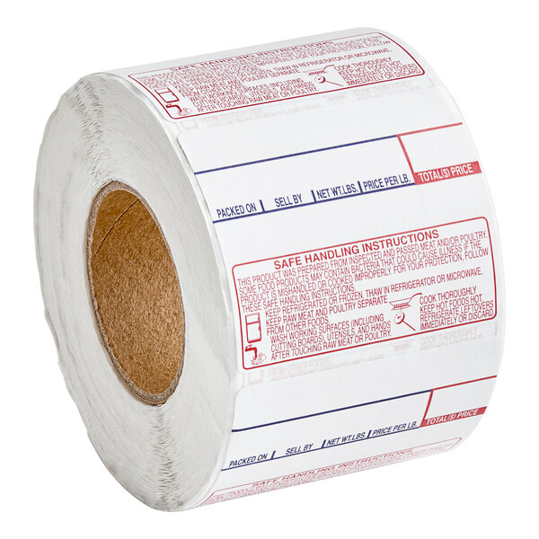 CAS LST-8065 58 mm x 75 mm White Pre-Printed Permanent Direct Thermal ...