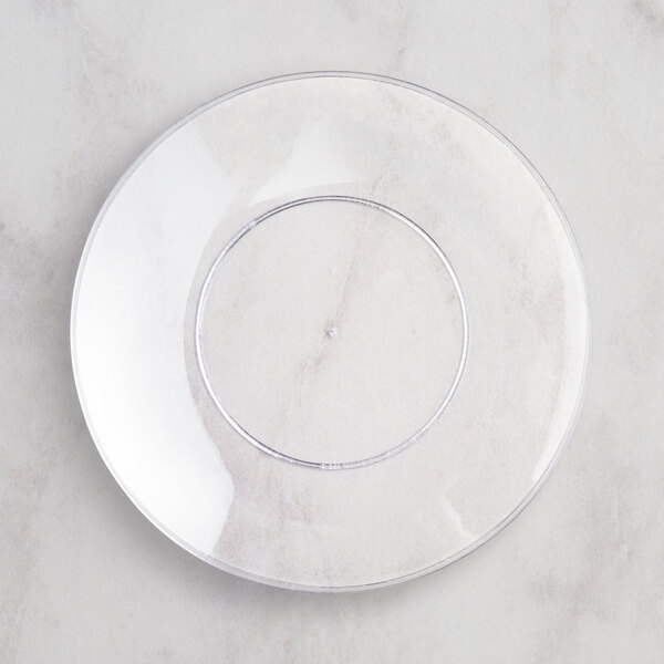 Visions 6" Clear Round Plastic Coupe Plate - 150/Case