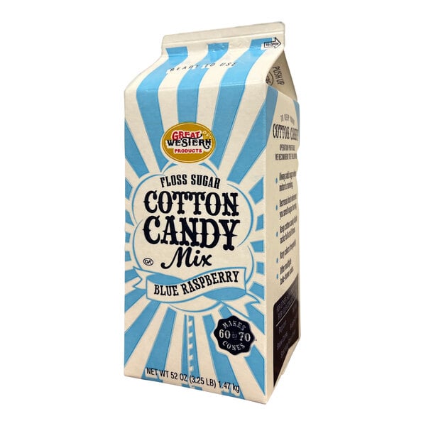 Blue Raspberry Cotton Candy Sugar - 1/2 Gallon Carton