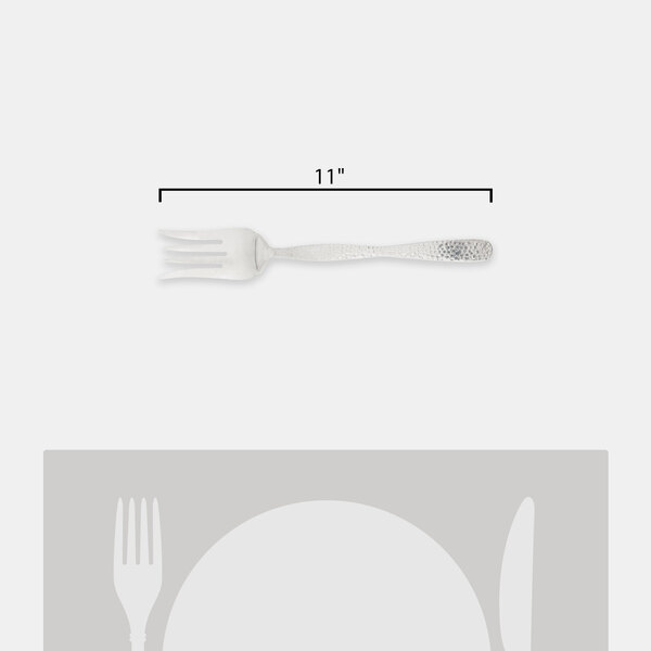 American Metalcraft HM11CMF 11" Hammered Stainless Steel Cold Meat Fork
