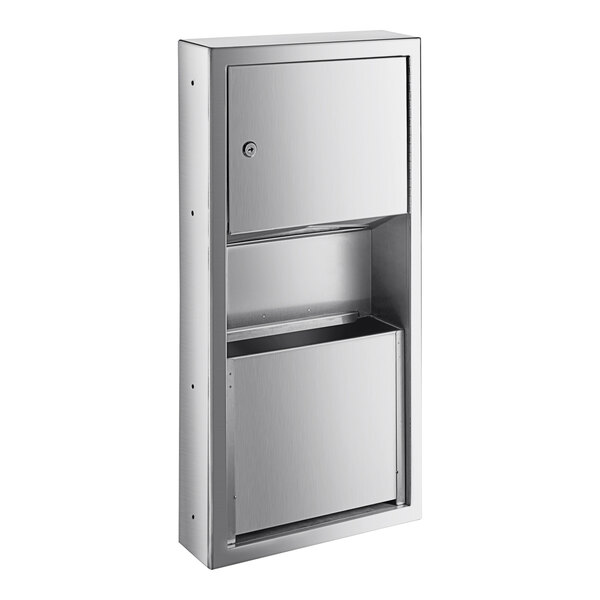 Lavex Stainless Steel C-Fold / Multifold Surface-Mounted Paper Towel ...