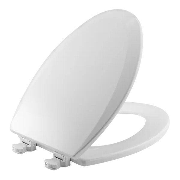 Bemis 1500EC 390 Elongated Cotton White Enameled Wood Toilet Seat and ...