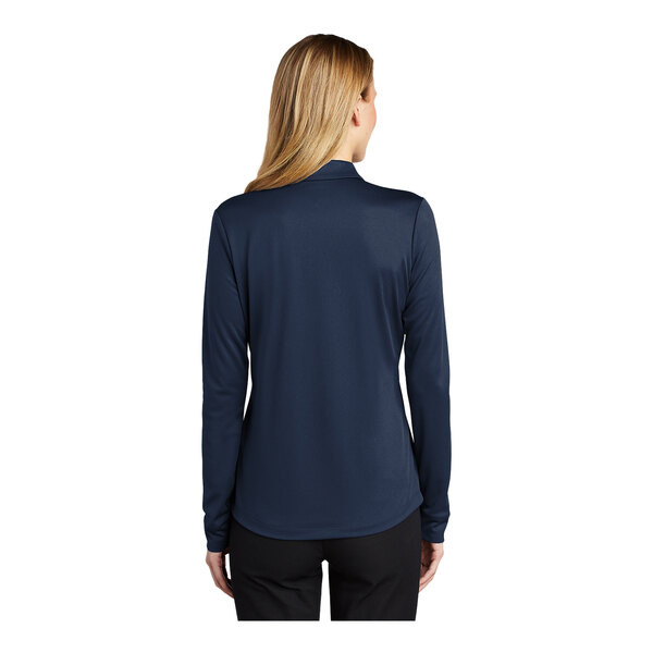 Port Authority L540LS Women's Customizable Navy Long Sleeve Moisture ...