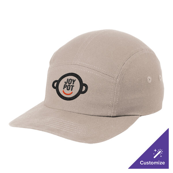 Port Authority C970 Customizable Khaki 7-Panel Brushed Camper Cap ...