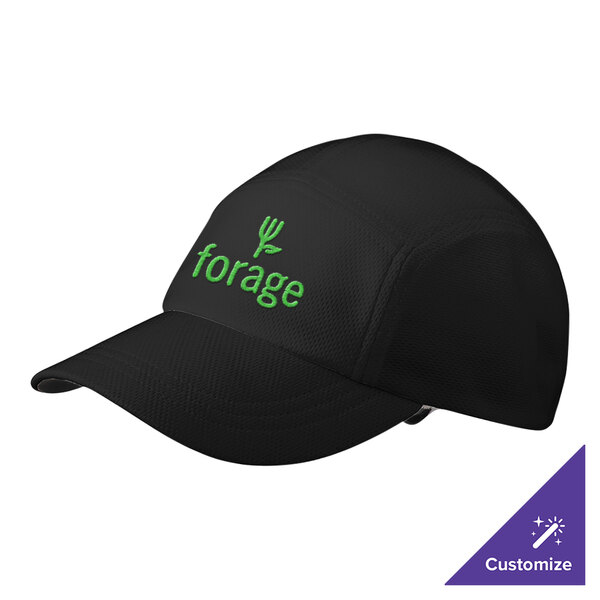 OGIO OE653 Customizable Black 5-Panel Moisture-Wicking Mesh Athletic ...