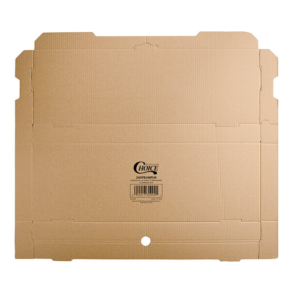 Choice 24" x 12" x 2" Kraft Corrugated Plain Bakery Box - 25/Bundle