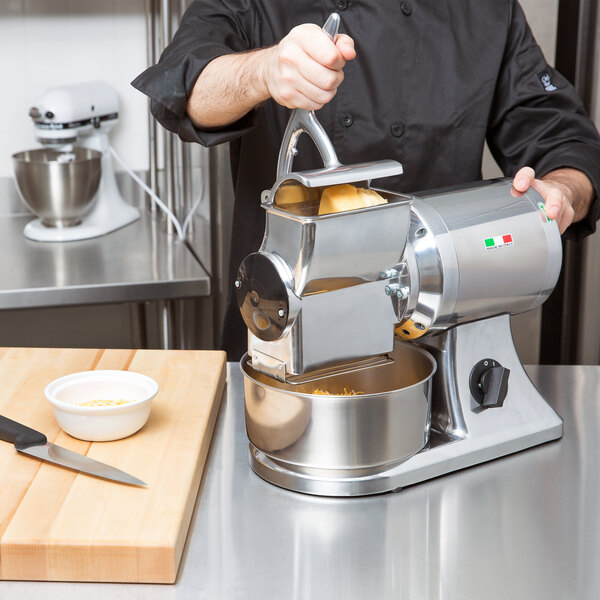 Medium-Duty Stainless Steel 1 1/2 hp Electric Cheese Grater - 110V