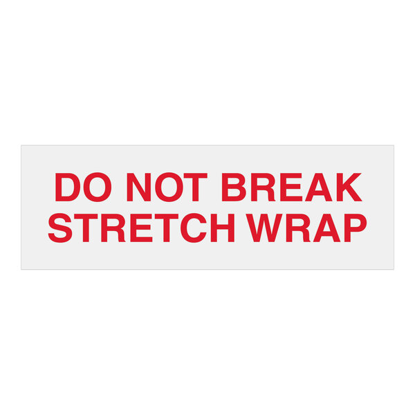 Tape Logic 2" x 110 Yard "Do Not Break Stretch Wrap" Carton Sealing ...