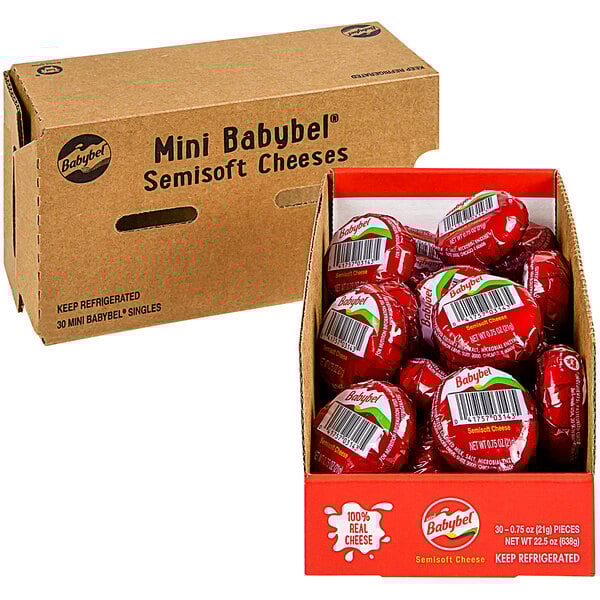 Babybel Original Mini Cheese 0.71 oz. - 60/Case