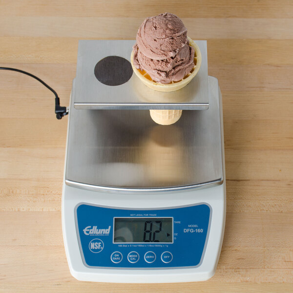Edlund DFG-160IC 10 lb. Digital Portion Scale with Ice Cream Cone Platform