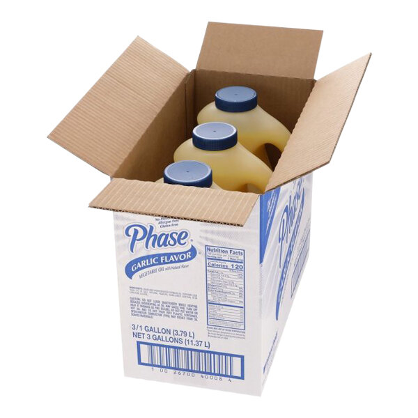 Phase Garlic Butter-Flavored Vegetable Oil 1 Gallon - 3/Case