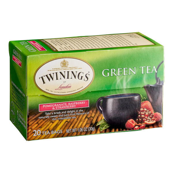 Twinings Green Tea, Pomegranate, Raspberry, & Strawberry Tea Bags - 120 ...