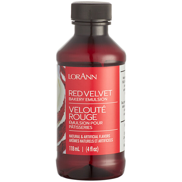 LorAnn Oils 4 fl. oz. Red Velvet Bakery Emulsion - 6/Case