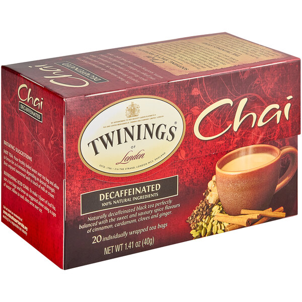 Twinings Chai Decaffeinated Tea Bags - 120/Case