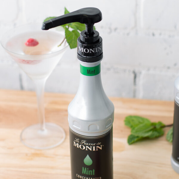 Monin Mint Concentrated Flavor 375 mL - 4/Case