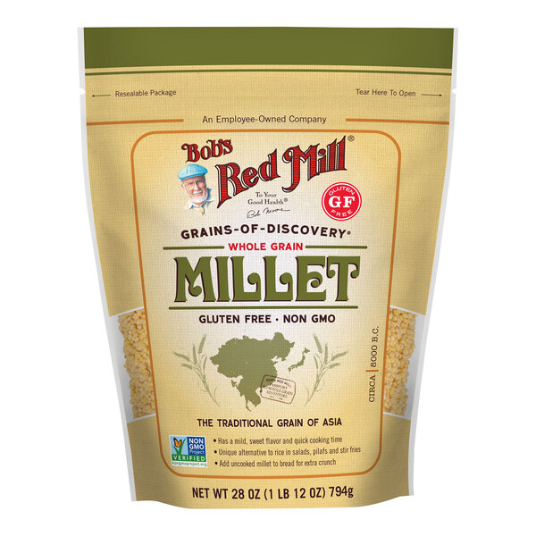 Bob's Red Mill Whole Grain Millet 28 oz. - 4/Case
