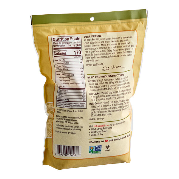 Bob's Red Mill Whole Grain Millet 28 oz. - 4/Case