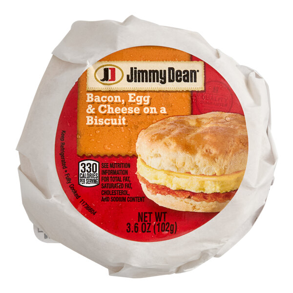 Jimmy Dean Bacon, Egg, and Cheese Breakfast Biscuit 3.6 oz. - 48/Case