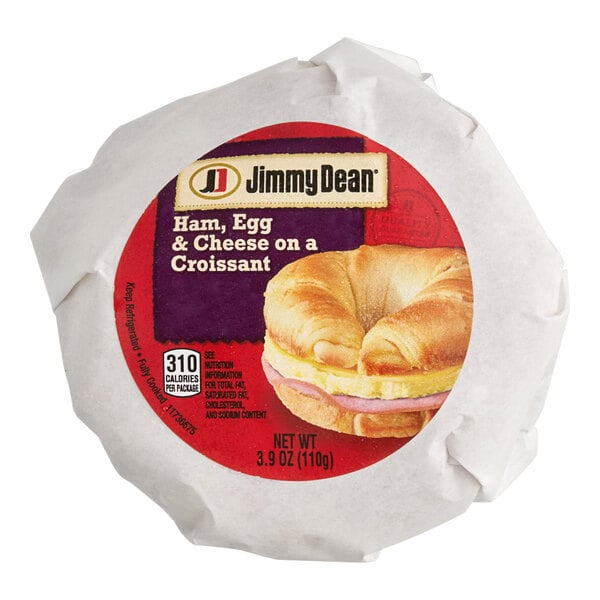 Jimmy Dean Ham, Egg, and Cheese Breakfast Croissant 3.9 oz. - 48/Case