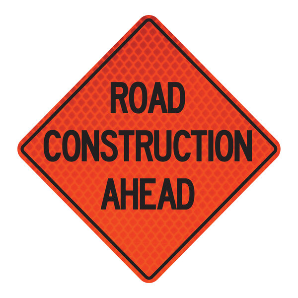 Cortina QuadraFlex 48" x 48" Diamond-Grade "Road Construction Ahead ...