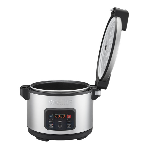 Waring WRC40 40 Cup (20 Cup Raw) Stainless Steel Electric Rice Cooker ...