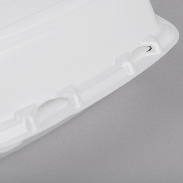 Dart 85HT3R 8" x 8" x 3" White Foam Three-Compartment Square Take Out ...