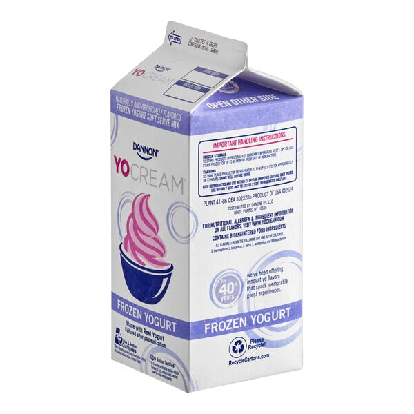 Dannon YoCream Low-Fat Cookies and Cream Frozen Yogurt Mix 0.5 Gallon ...